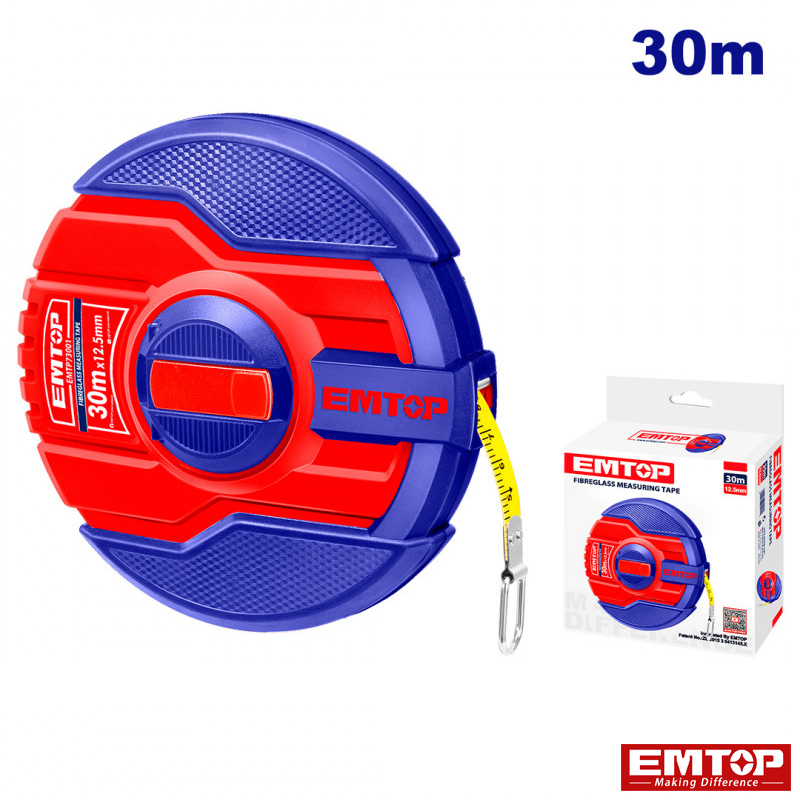 EmTop Fiberglass Measuring Tape – 30m – Isuru Hardware